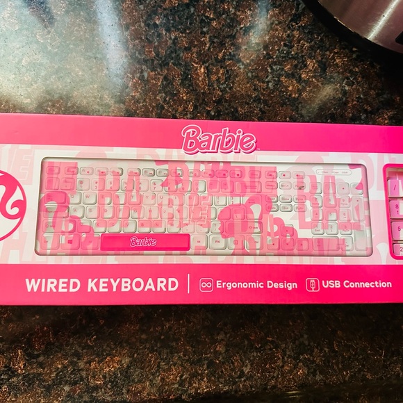 Barbie | Office | Barbie Pink And White Wired Keyboard | Poshmark